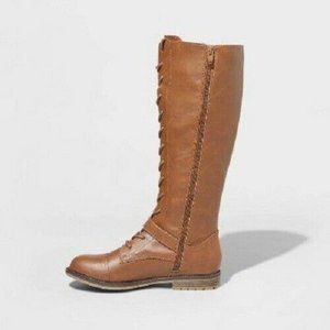 Universal Thread | Shoes | Universal Thread Lace Up Riding Boots Cognac ...